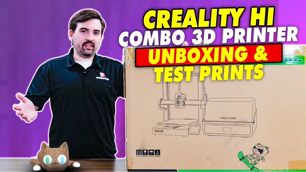Unboxing and Testing the Creality Hi Combo 3D Printer - 3D Printing