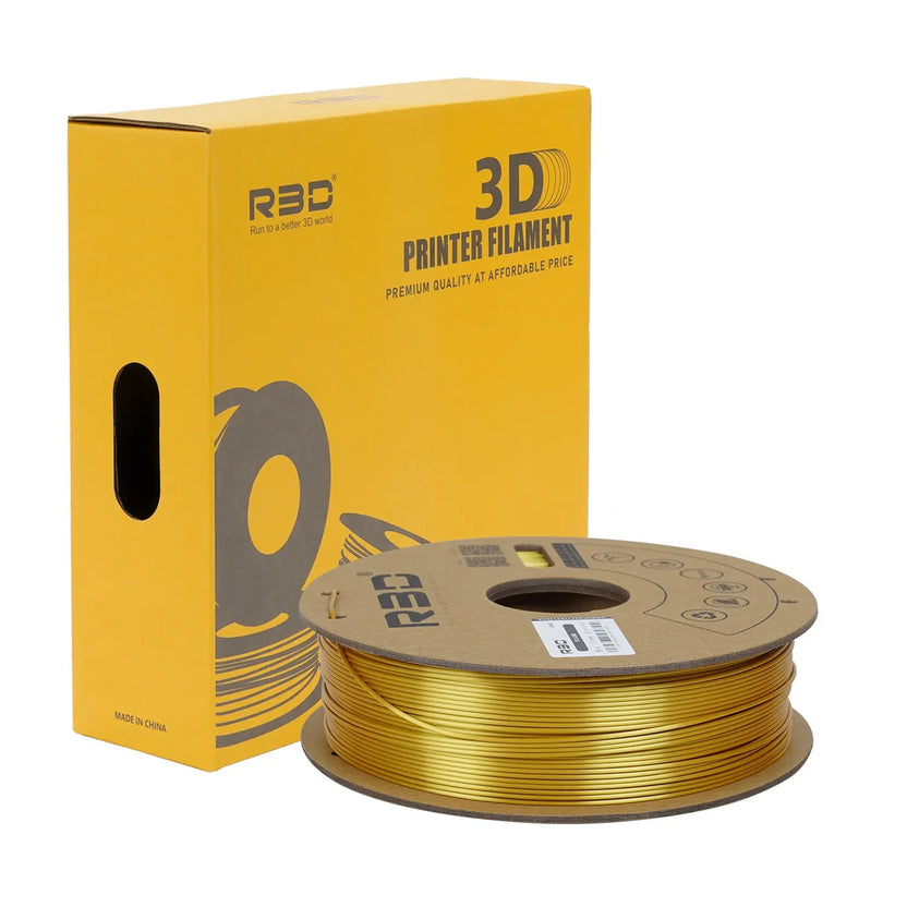 Gold - R3D Silk PLA Filament - 1.75mm, 1kg - 3D Printing Canada