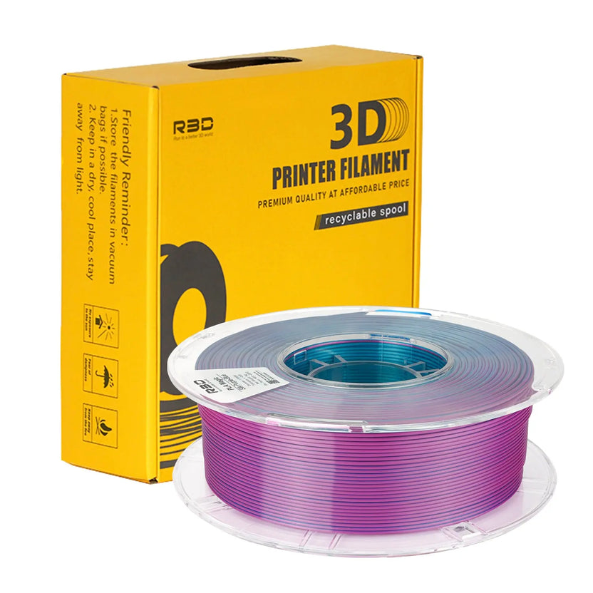 Purple/Blue - R Dual Colour Silk PLA Magic Filament - 1.75mm, 1kg